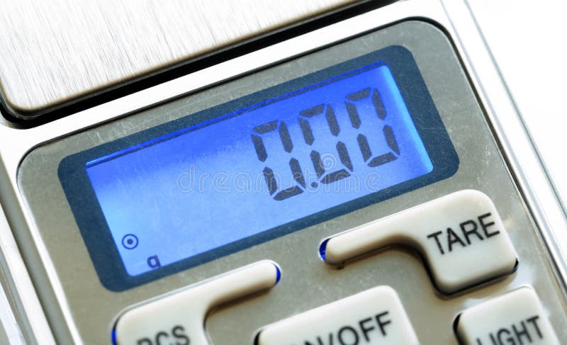 Simple Small Electric Kitchen Scale, LCD Blue Backlit Display Showing 0 ...