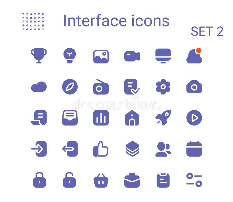 Simple Small Ui Solid Icons Set. Rounded Mini Vector Icons. Pixel ...