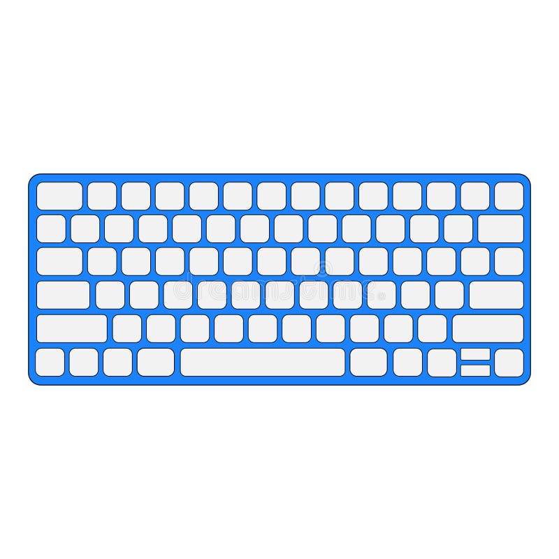 Blue keyboard stock illustration. Illustration of keyboard - 5149414