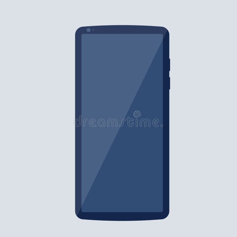 Simple Smartphone with Blank Screen Stock Vector - Illustration of ...