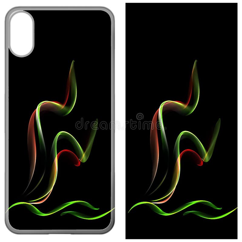 Smartphone Cover Design Vector Mockup. Template Geometric Pattern for ...