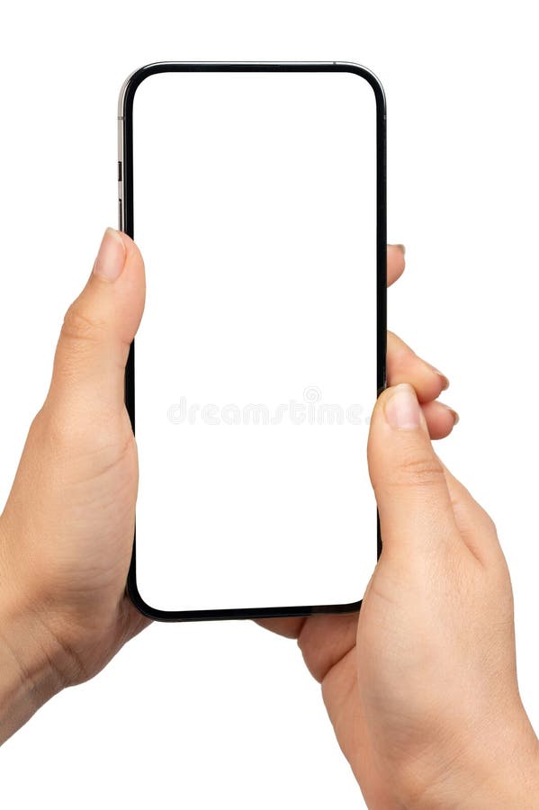 Smartphone in Hand with Blank Screen Stock Image - Image of call ...