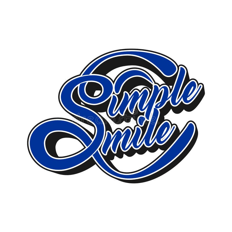 Simple Smile Typography stock vector. Illustration of calligraphy ...