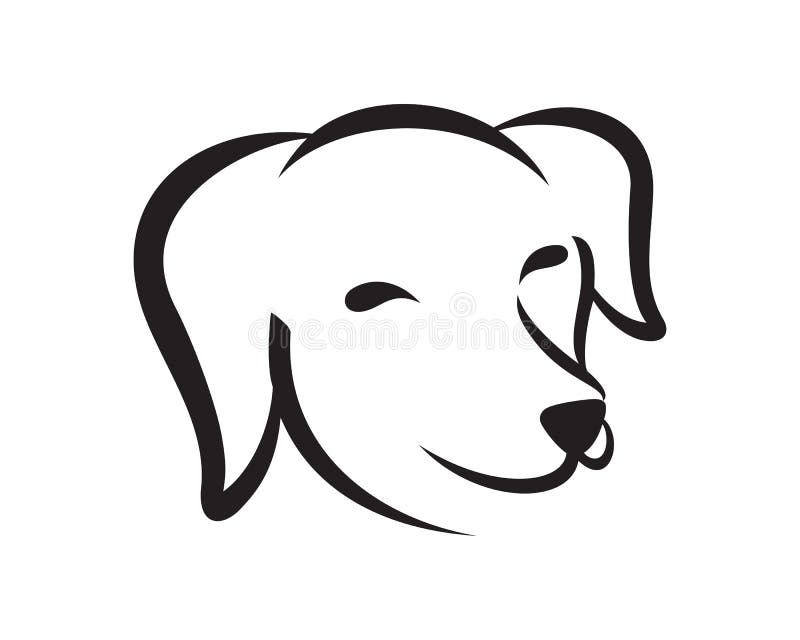 Smiling Dog Face Clipart