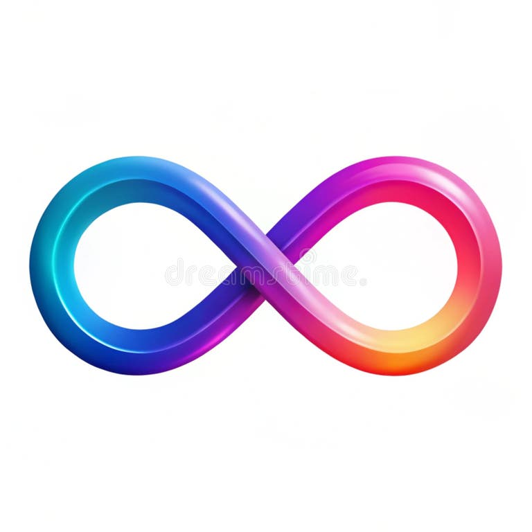 Simple Infinity Loop with Gradient Stock Illustration - Illustration of ...
