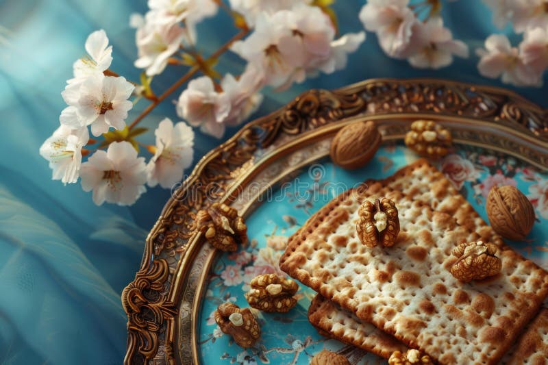 A Simple Snack Platter Filled with Crackers, Nuts, and More Stock Image ...