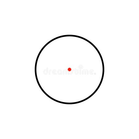 Simple Sniper Crosshairs with Red Aim Dot Stock Vector - Illustration ...