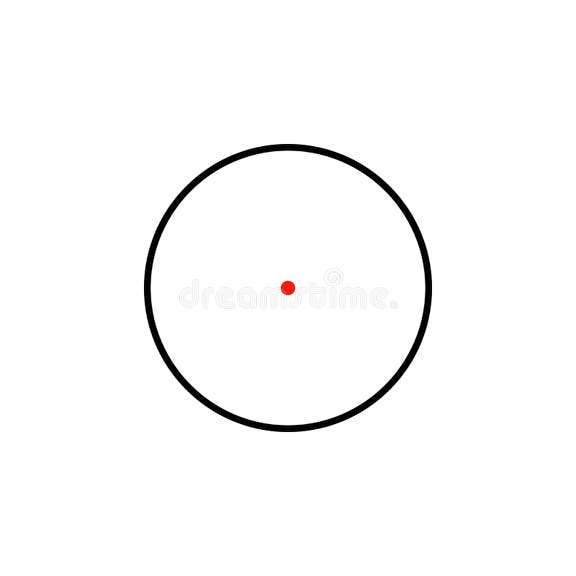 Simple Sniper Crosshairs with Red Aim Dot Stock Vector - Illustration ...