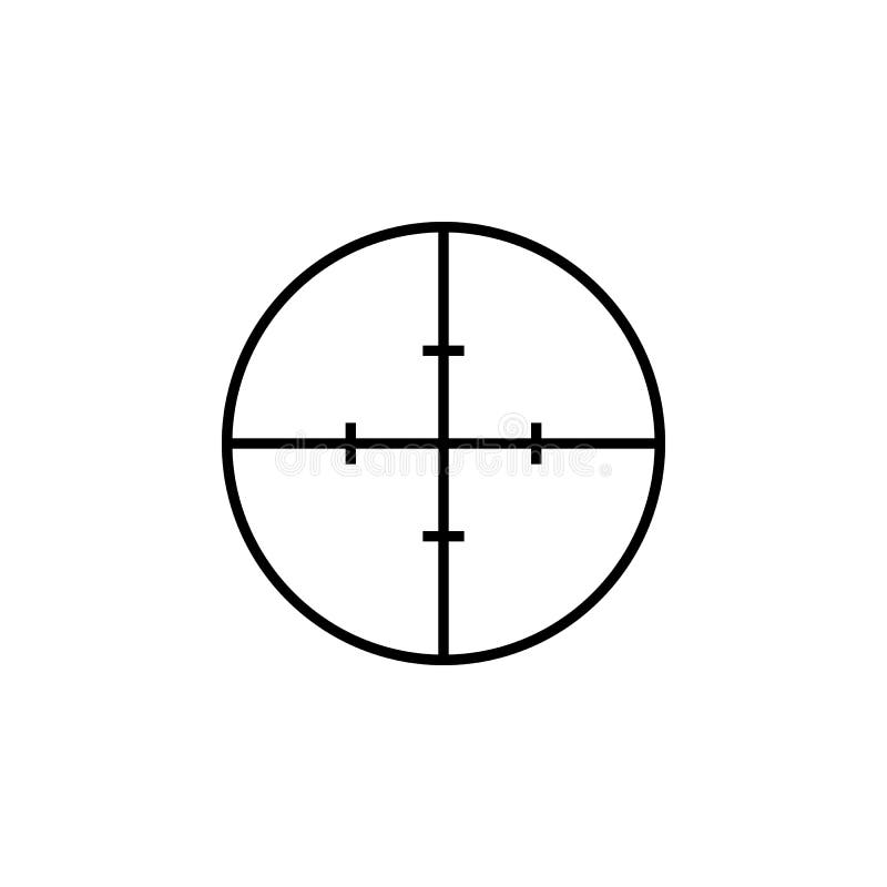 Simple Sniper Target Black Icon Stock Vector - Illustration of black ...