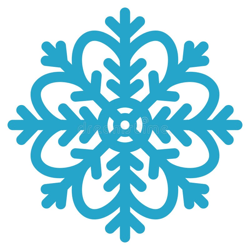 Simple Snowflake of Black Lines Stock Vector - Illustration of year ...