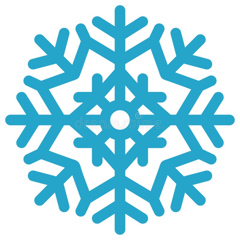 Simple Snowflake of Black Lines Stock Vector - Illustration of year ...