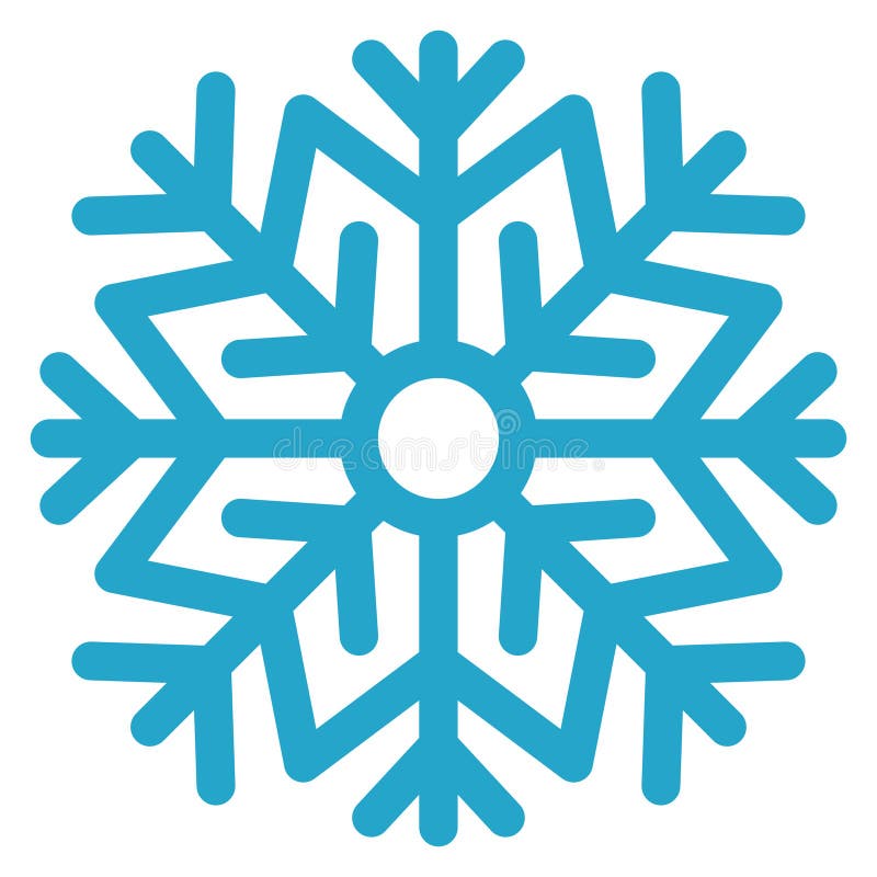 Simple Snowflake Icon Isolated on White Background Stock Illustration ... Simple Snowflake Icon Isolated on White Background Stock Illustration ...