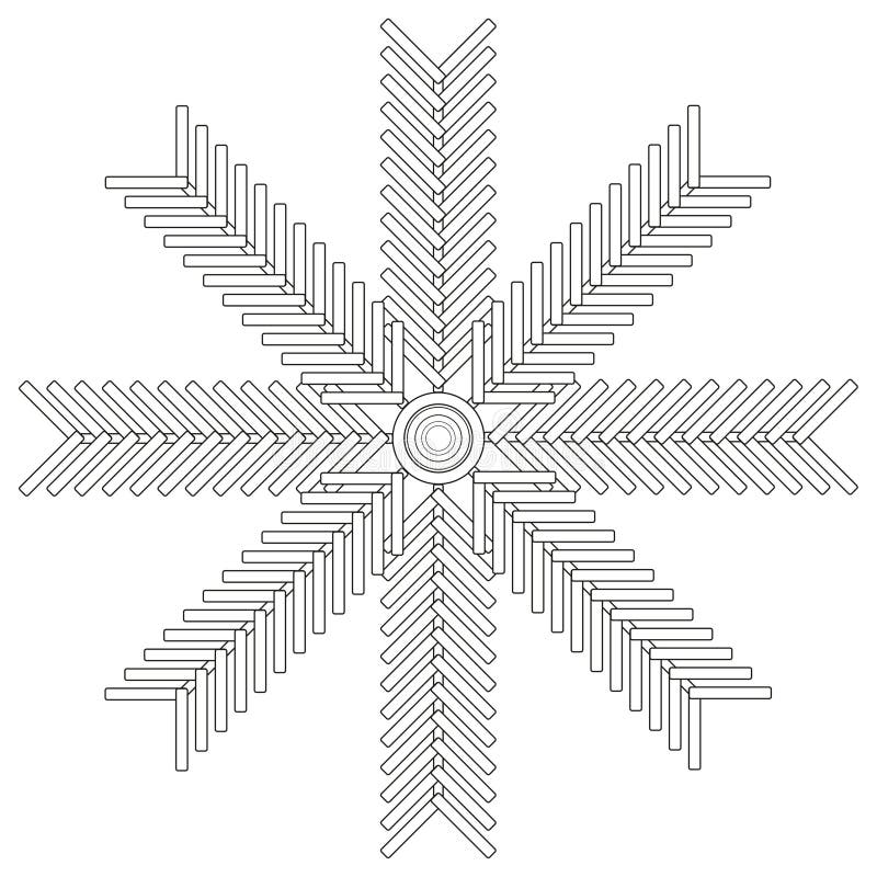 Simple Snowflake Icon. Minimal Winter Symbol. Black Symmetrical Vector ...