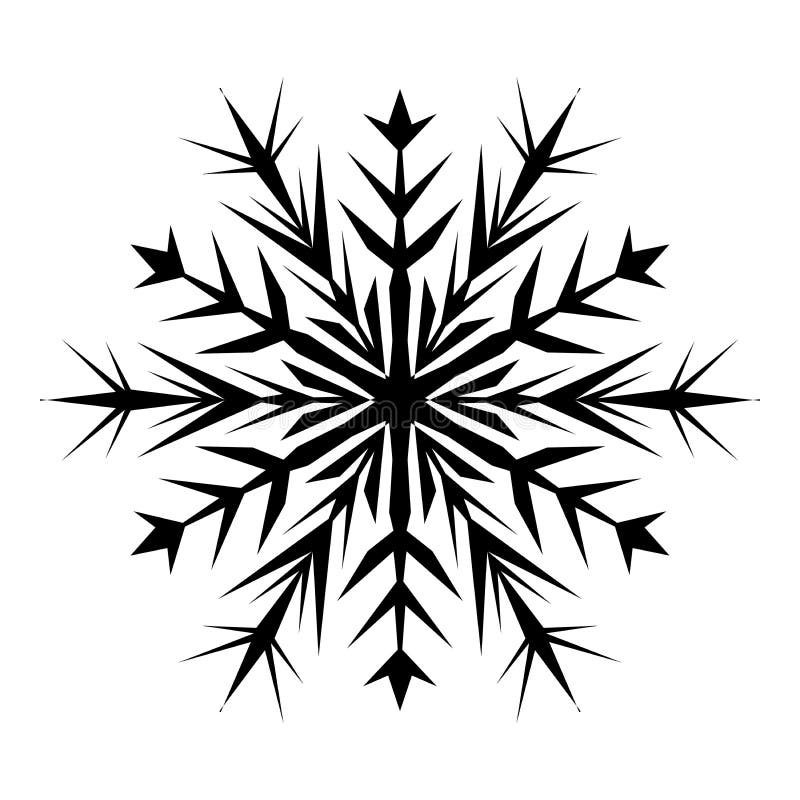Simple Snowflake Template stock vector. Illustration of laser - 134772472