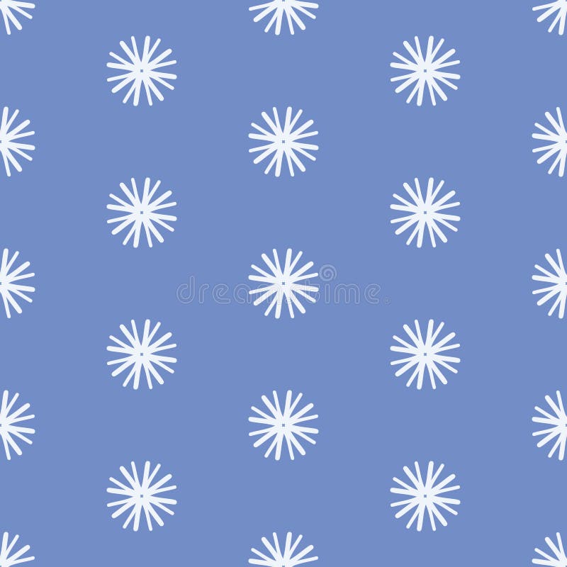 Simple Snowflakes Vector Repeat Pattern Stock Vector - Illustration of ...