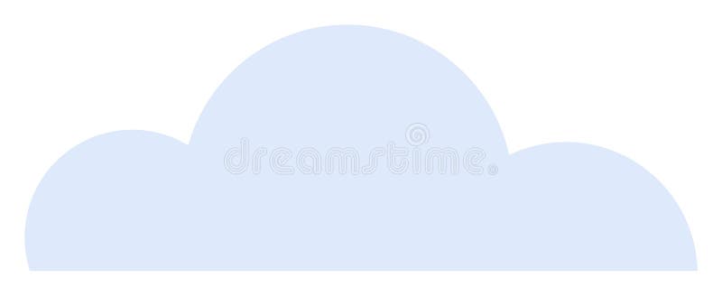 Simple Soft Blue Cloud Shape on White Background in Vector Format Stock ...