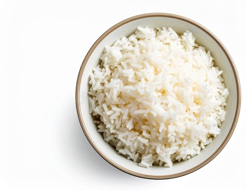 Simple Soft White Rice Served in an Isolated Bowl for a Clean ...