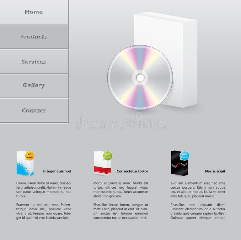 Simple Software Selling Website Stock Vector - Illustration of template ...