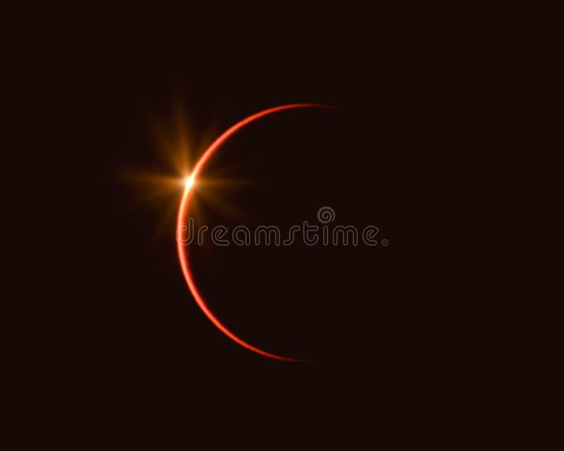 Simple Solar Eclipse Isolated on a Black Background Stock Photo - Image ...