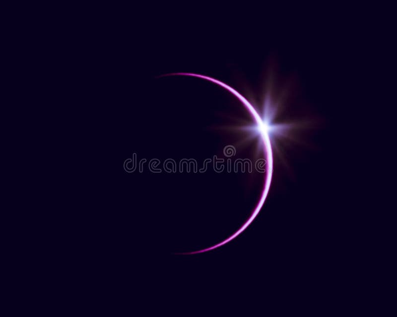 Simple Solar Eclipse Isolated on a Black Background Stock Image - Image ...