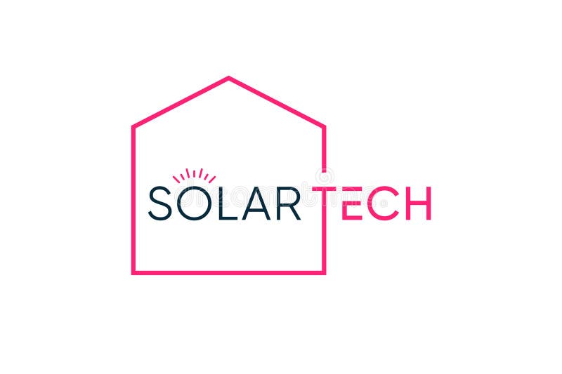 Simple Solar House Logo Design Vector with Creative Element Concept ...