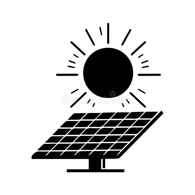 Simple Solar Panel Vector Icon Modern Logo Illustration. Stock Vector ...