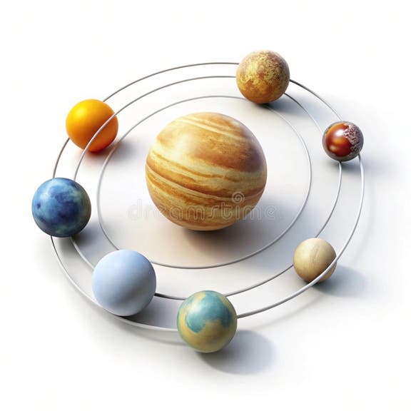 Simple Solar System Orbit stock illustration. Illustration of design ...