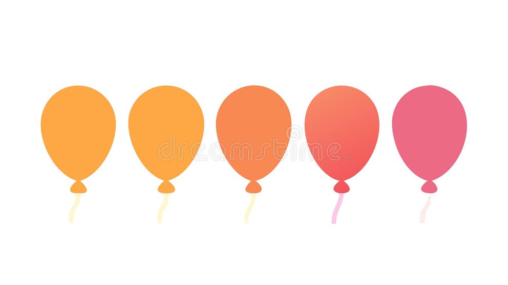 Solid Color Balloons Stock Illustrations – 684 Solid Color Balloons ...