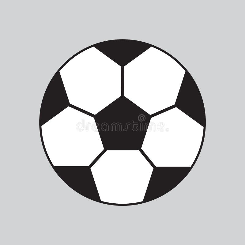 Simple and Solid Football Ball Icon Stock Vector - Illustration of ...