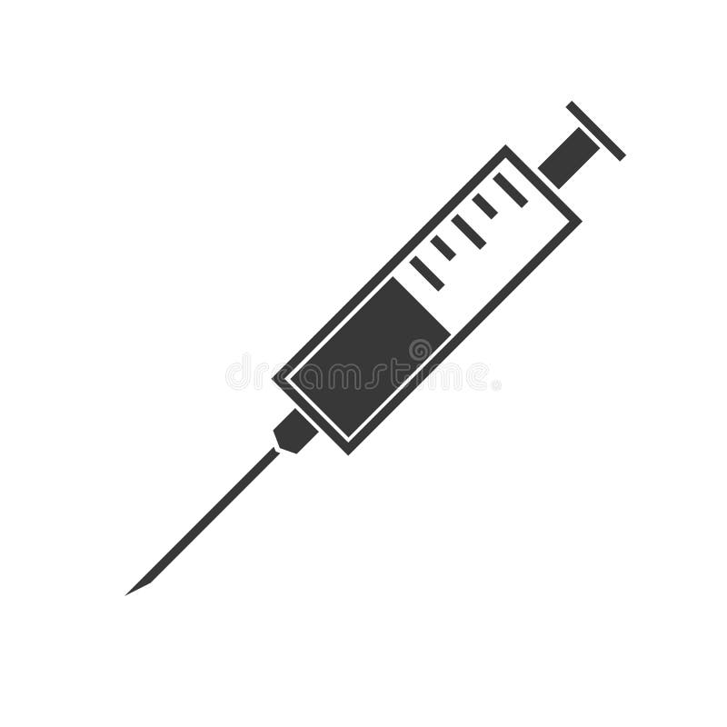 Simple and Solid Syringe Icon for Your Design. Stock Vector ...