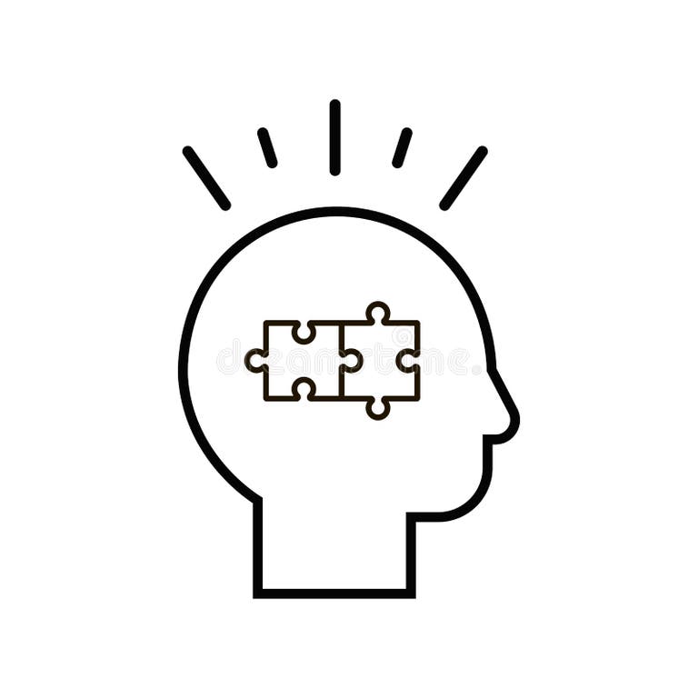 Simple Solutions Concept, Compatibility Line Icon, Assemble Puzzle ...