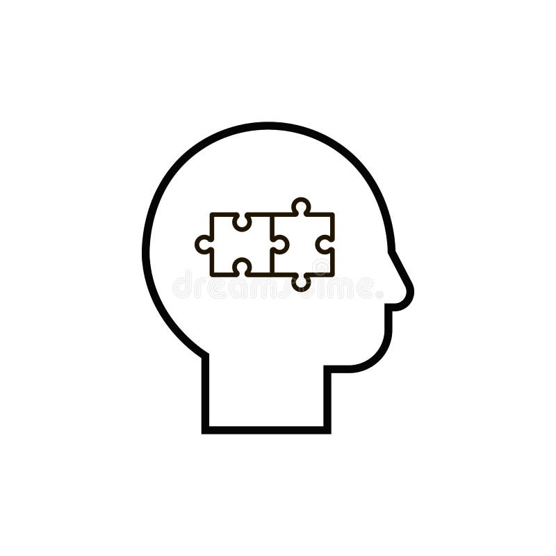 Simple Solutions Concept, Compatibility Line Icon, Assemble Puzzle ...