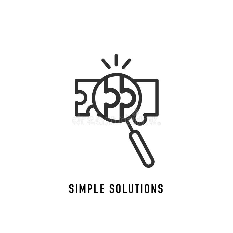 Simple Solutions Concept, Compatibility Line Icon. Vector Sign Stock ...