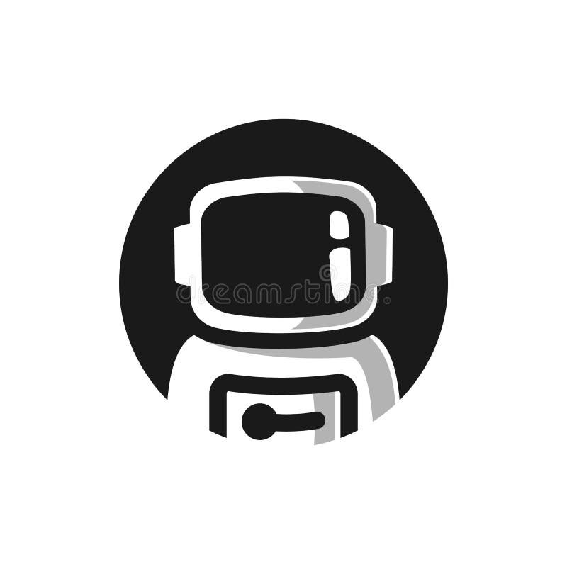 Simple Spaceman Astronaut Logo Design Stock Vector - Illustration of ...
