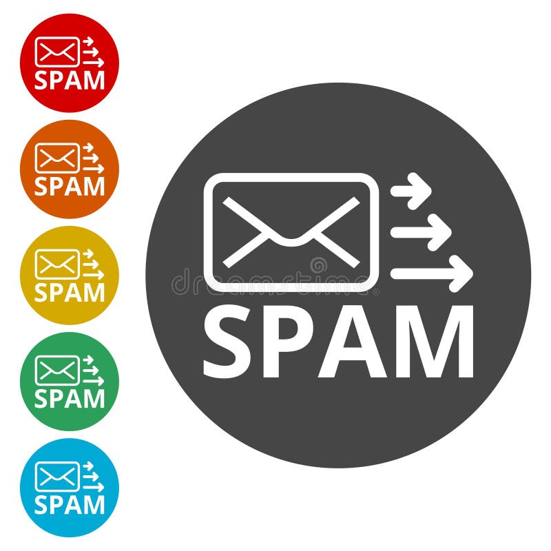 Simple Spam icon stock illustration. Illustration of attention - 107555086