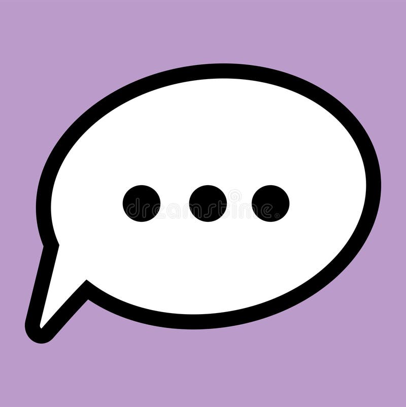 A Simple Speech Bubble Illustration on a Purple Background Conveying a ...