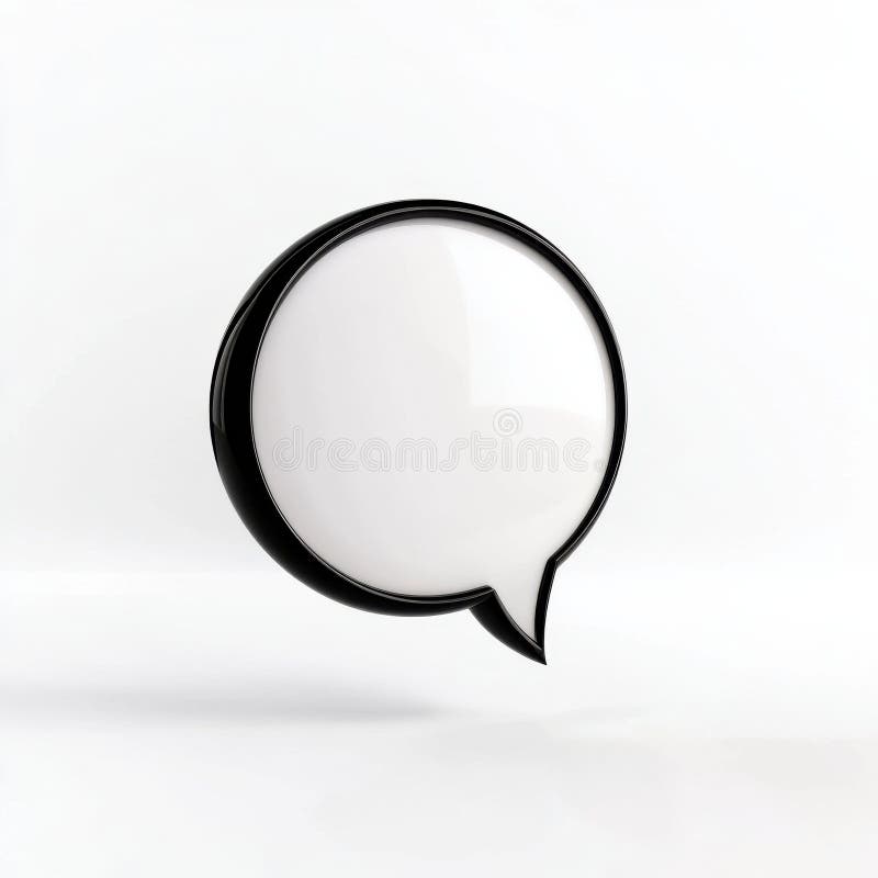 Simple Speech Bubble Over Plain Background for Communication Use Stock ...