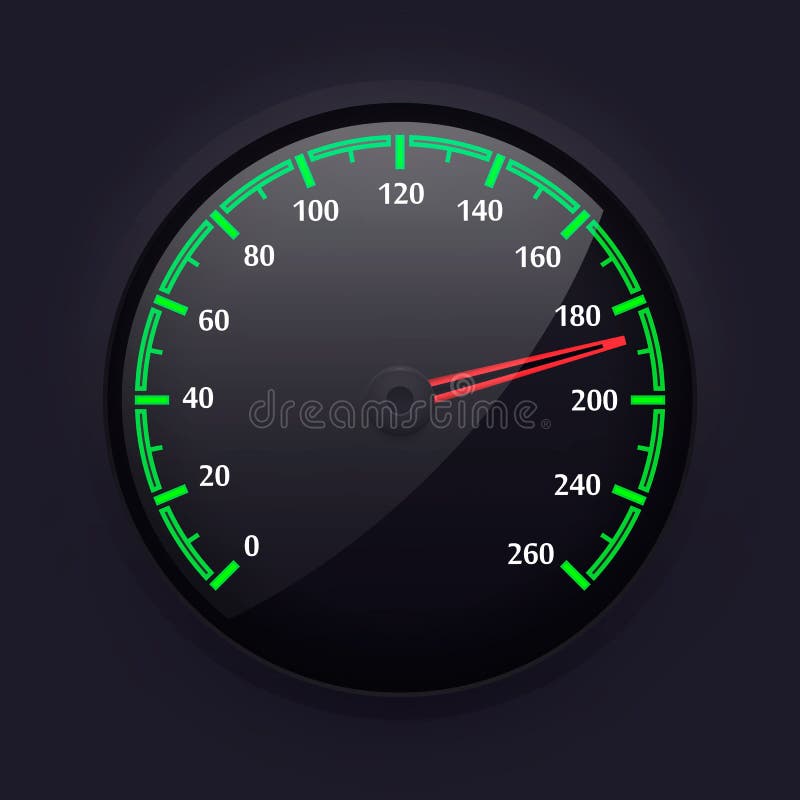 Simple Speedometer Design, Vector Illustration. Stock Vector ...