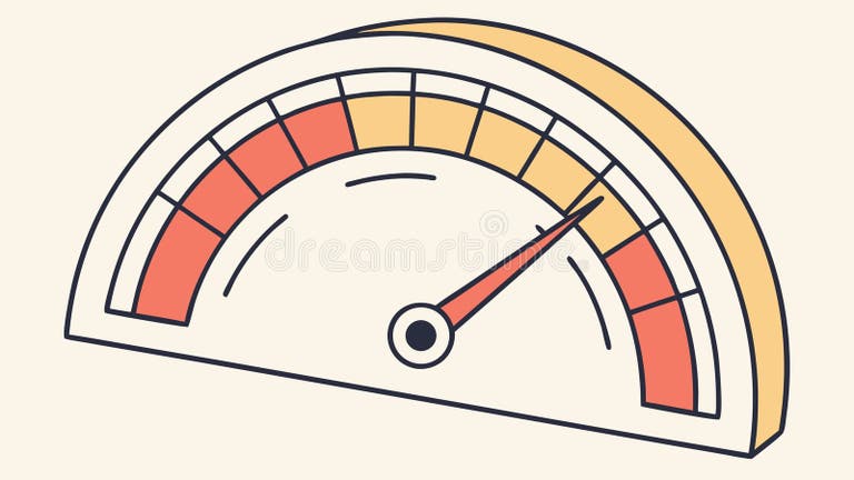 A Simple Speedometer or Performance Gauge for Dashboards and UI, Vector Design Generative AI ...