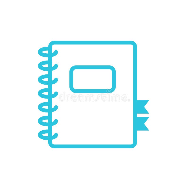 Simple Spiral Notebook Icon with Flags. Isolated on White Stock Vector ...