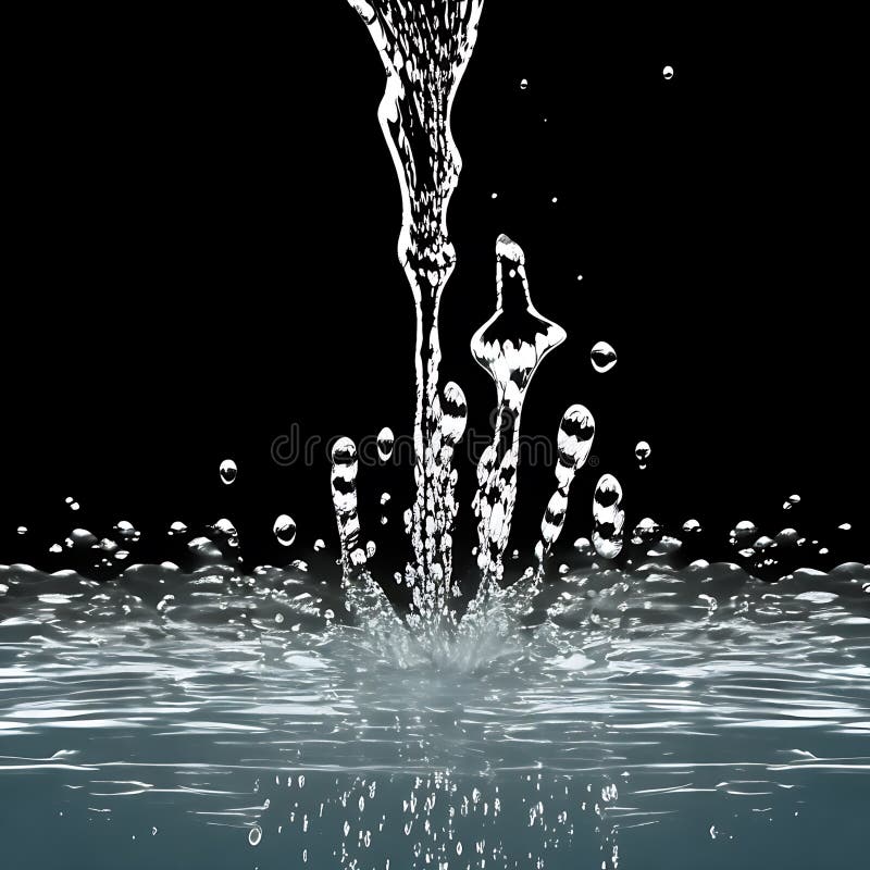 Simple splash of water stock illustration. Illustration of flow - 278110490