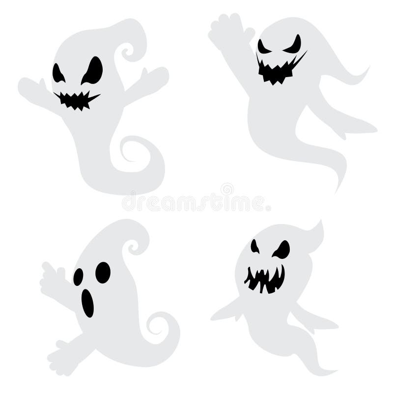 Simple Spooky Ghosts stock illustration. Illustration of scary - 81092207