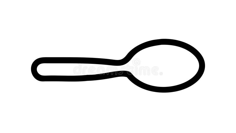 Simple Spoon Icon for Dining and Kitchen Utensils, Vector Design ...
