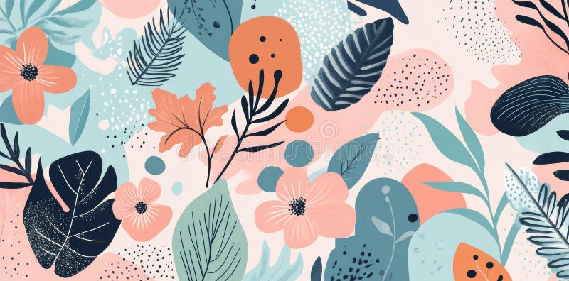 A Simple Spring-summer Design Featuring Minimalistic Botanical Flowers ...