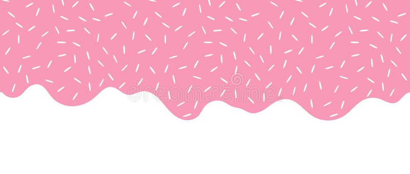 Simple Sprinkle Pattern. Pink Liquid with Sugar Sprinkles Dripping on ...