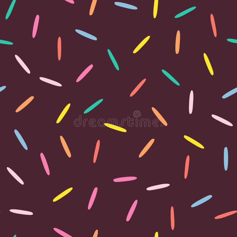 Simple Sprinkle Seamless Pattern. Chocolate Donut or Cake Glaze with ...