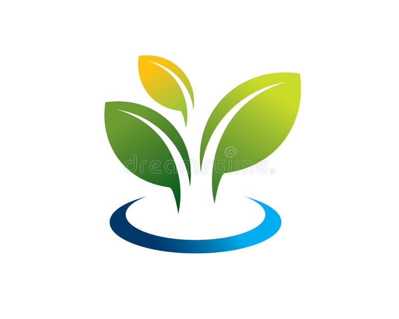 Simple Sprout Grow from Circle Orbit Logo Stock Vector - Illustration ...