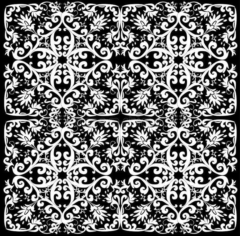 Simple Square Background with White Curls Stock Vector - Illustration ...