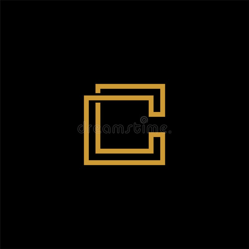 Simple square c logo stock illustration. Illustration of based - 168044088