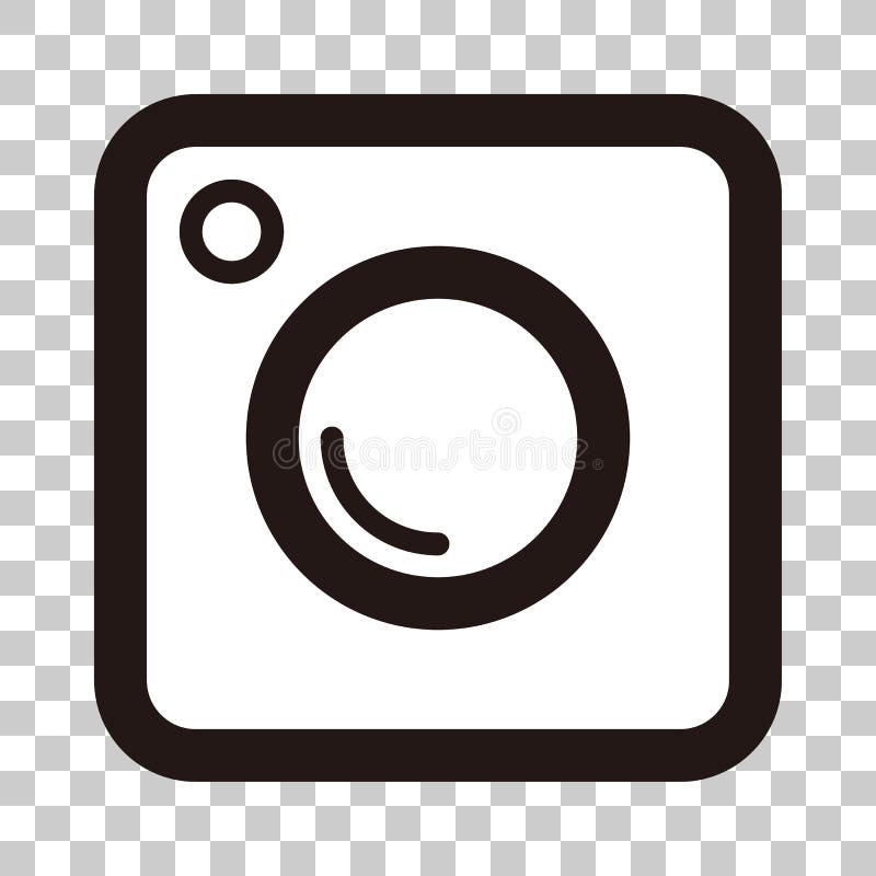Simple Square Camera Icon. a Vector with a Transparent Background ...
